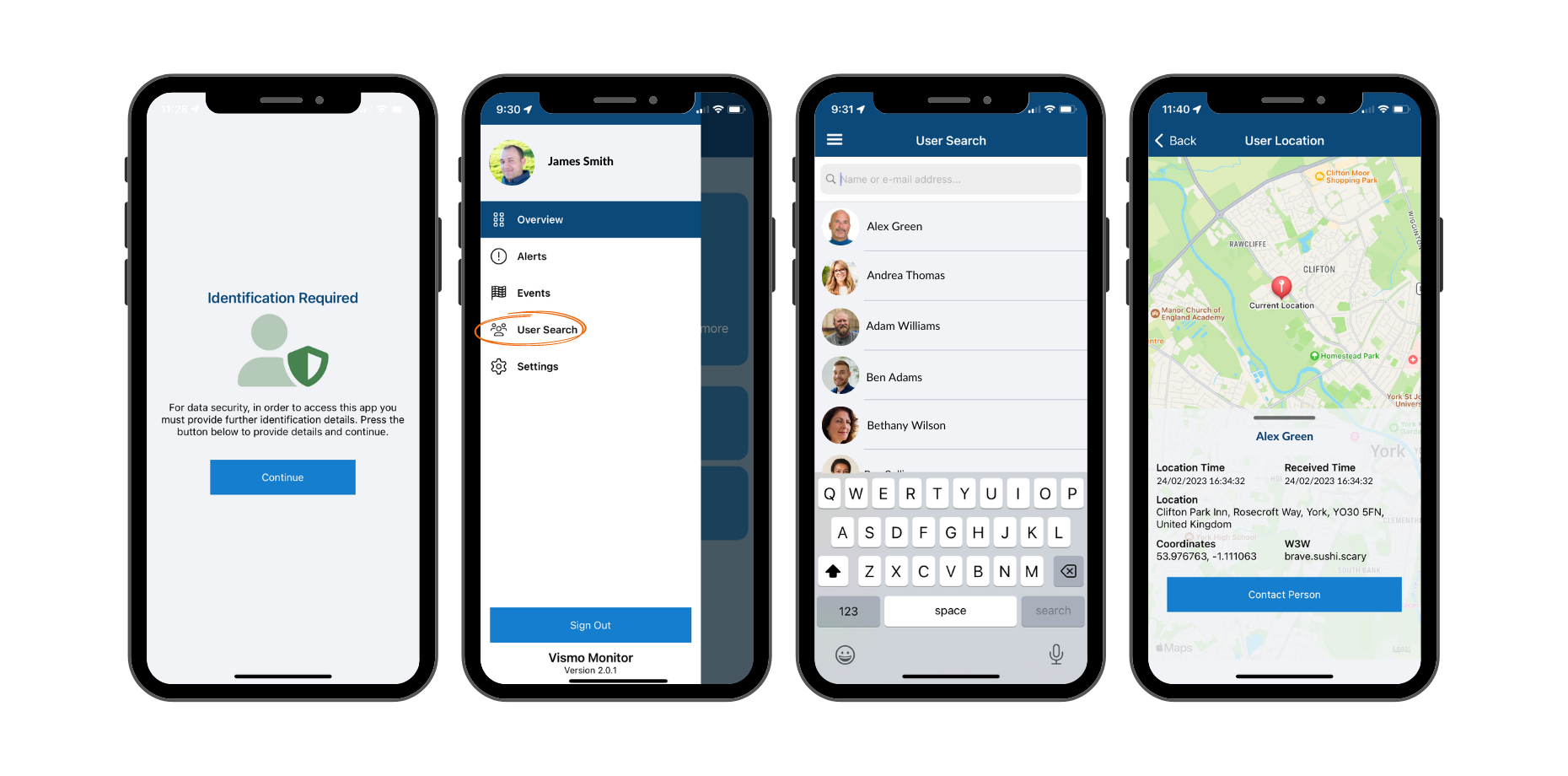 Vismo - New features added to the Vismo Monitor App
