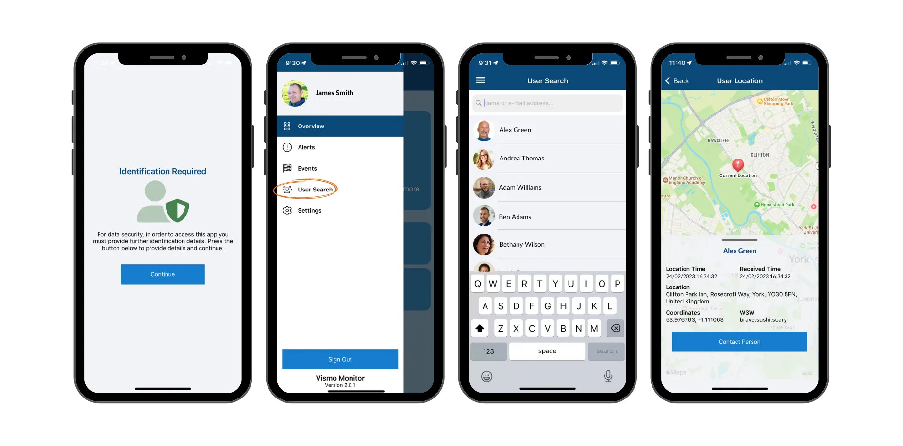 Vismo - New features added to the Vismo Monitor App | US